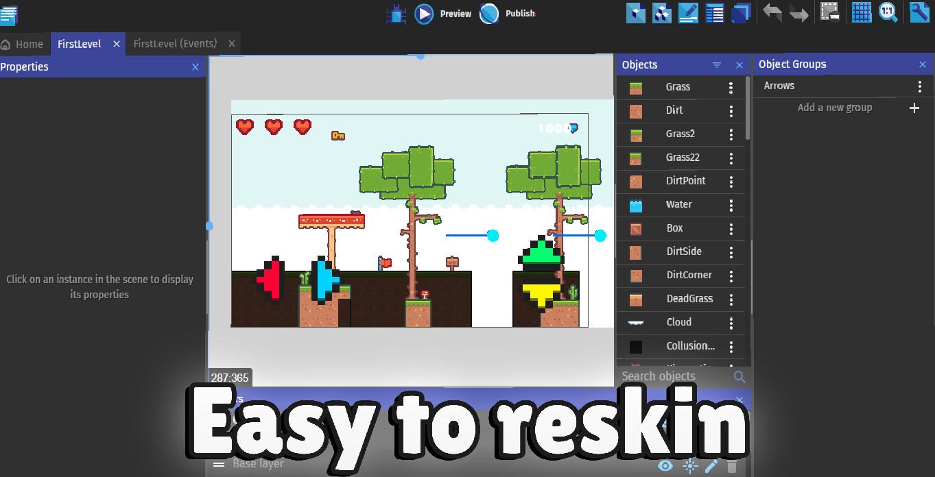 Pixel Platform Game In Gdevelop 5 Admob Gdevelop 5 Project Reskin